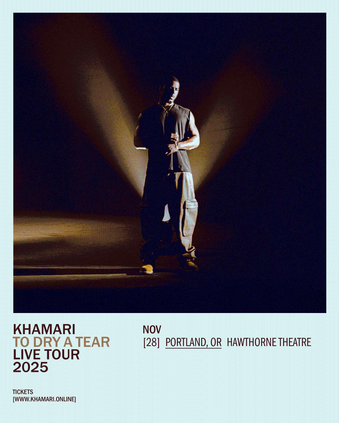Khamari – To Dry a Tear Tour | Cascade Tickets
